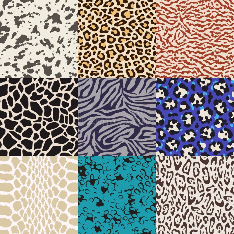 Seamless Animal Skin Pattern Stock Vector - Illustration of safari ...