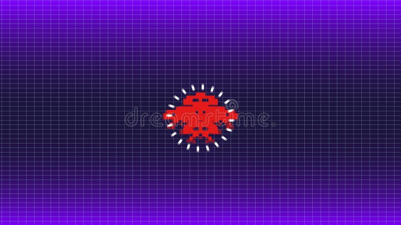 Pixel Art Game Over. Alpha Channel Stock Footage - Video of gamer ...