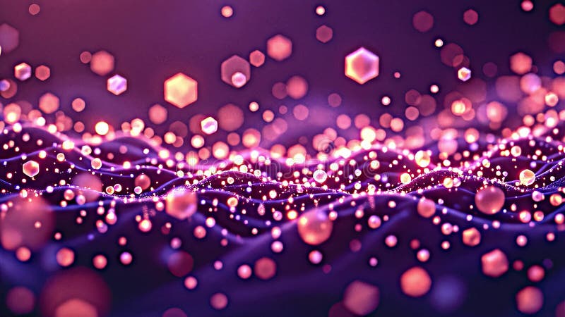 A Seamless Animation Displays an Array of Radiant Particles, Each ...