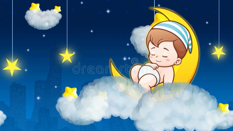 LOOP ANIMATION, LULLABY BACKGROUND.AUTHOR S ANIMATION Stock Video ...