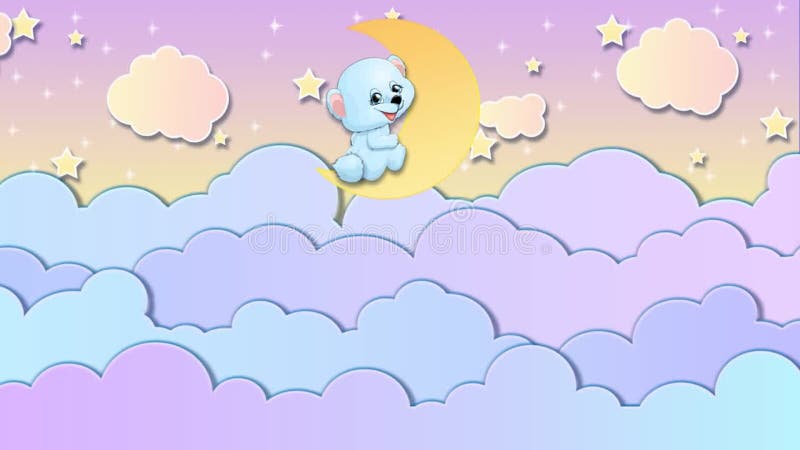 LOOP ANIMATION, LULLABY BACKGROUND.AUTHOR S ANIMATION Stock Video ...