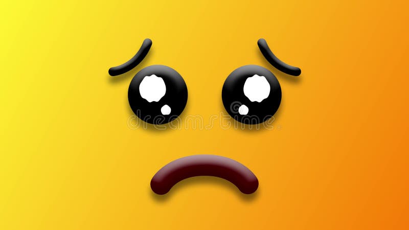 Seamless Animation of Sad and Crying Face Expression on Gradient Colour ...