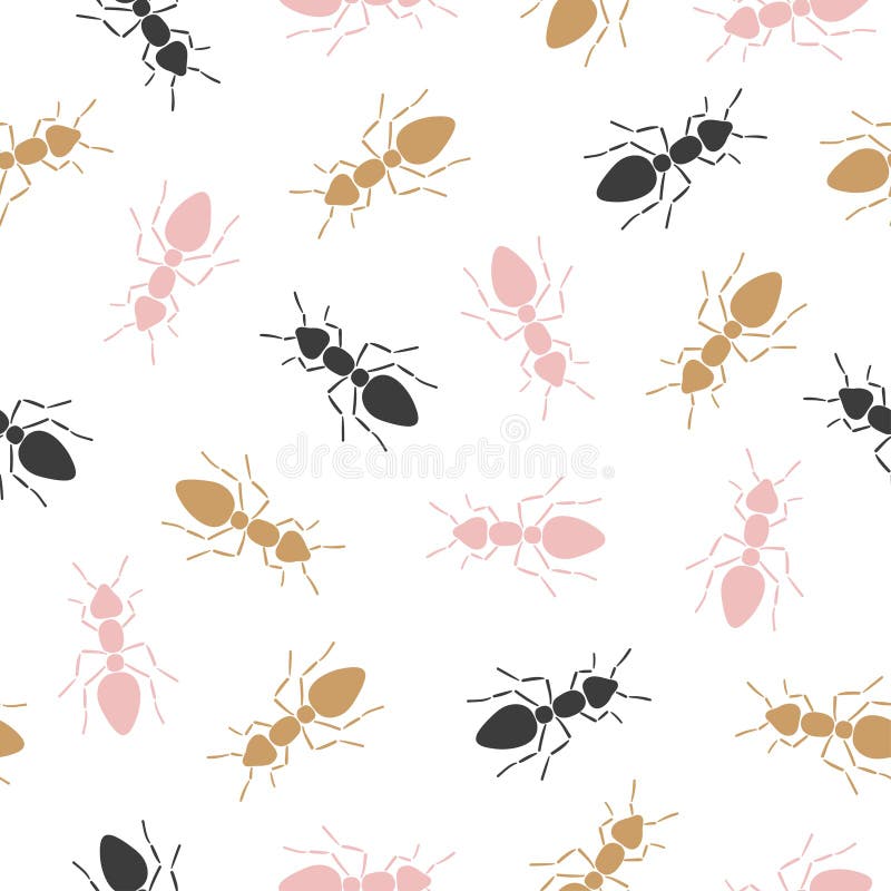 Simple Seamless Vector Texture - Ants Stock Vector - Illustration of ...
