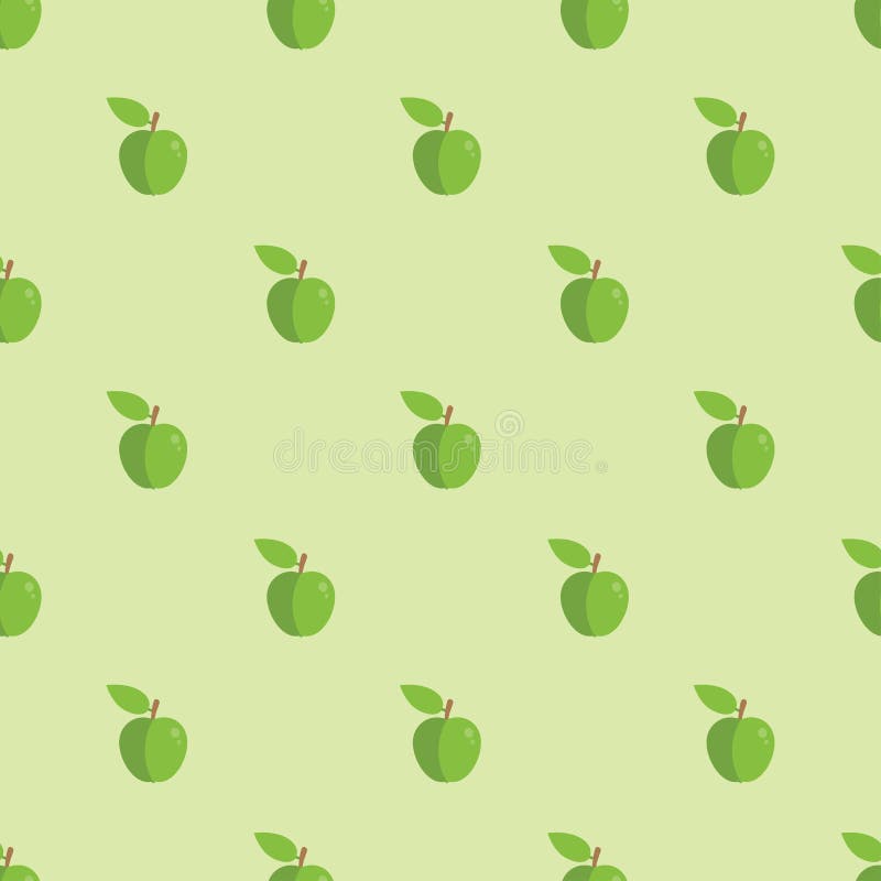 Seamless Apple Pattern Background Stock Vector - Illustration of ...