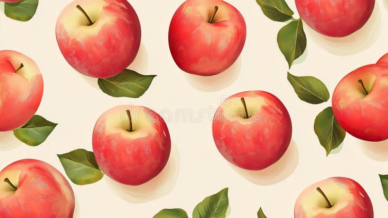 Seamless apples pattern stock photo. Image of glasses - 331849876