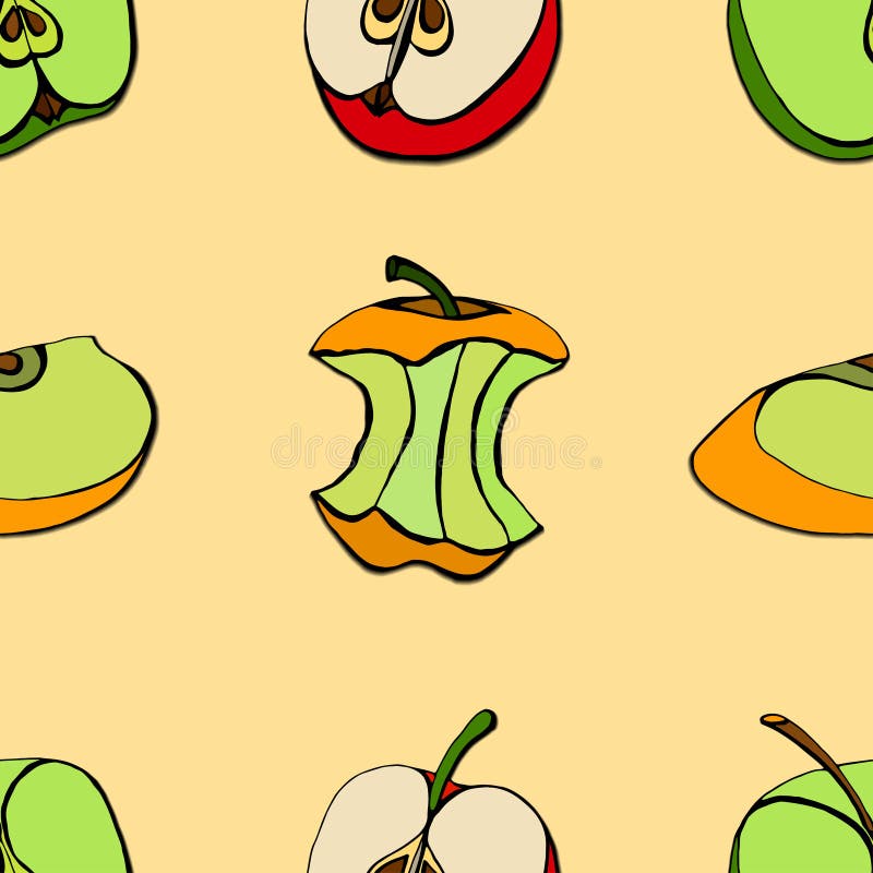 Seamless Of Apples Stock Vector Illustration Of Gather 59065261