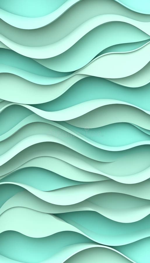 Seamless Aqua Gradient 3D Minimalist Wave Texture Pattern Background ...