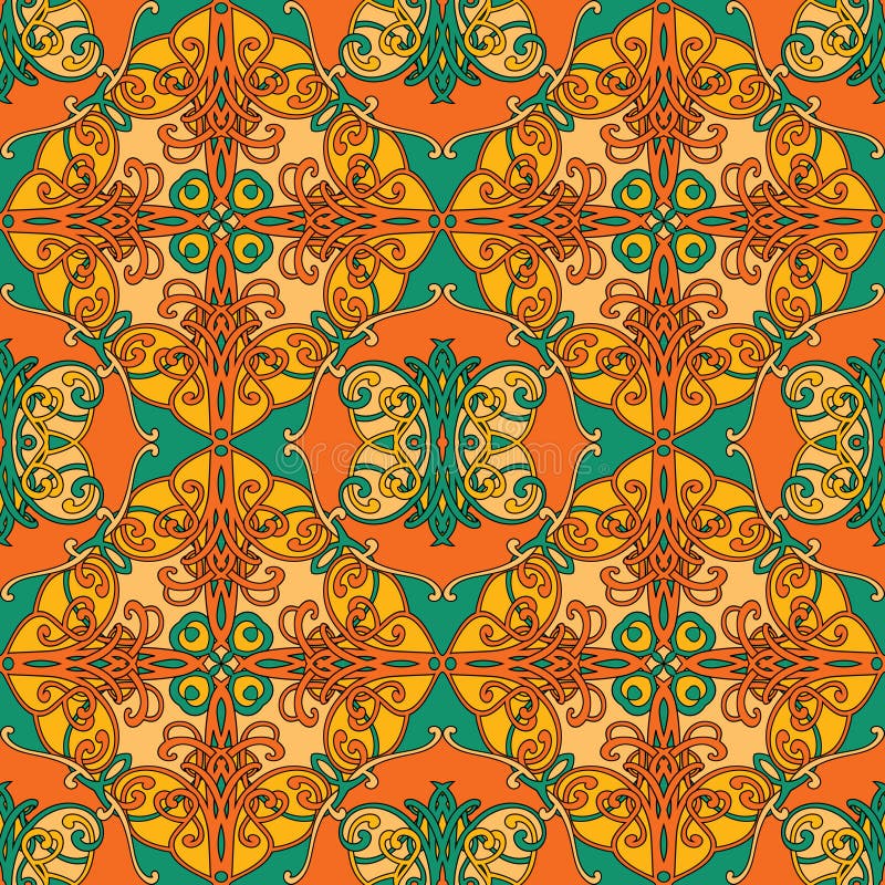 Arabesque seamless pattern stock vector. Illustration of frame - 39739594