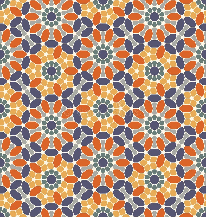 Seamless Multicolor Geometric Pattern. Islamic Style. Vector Image ...