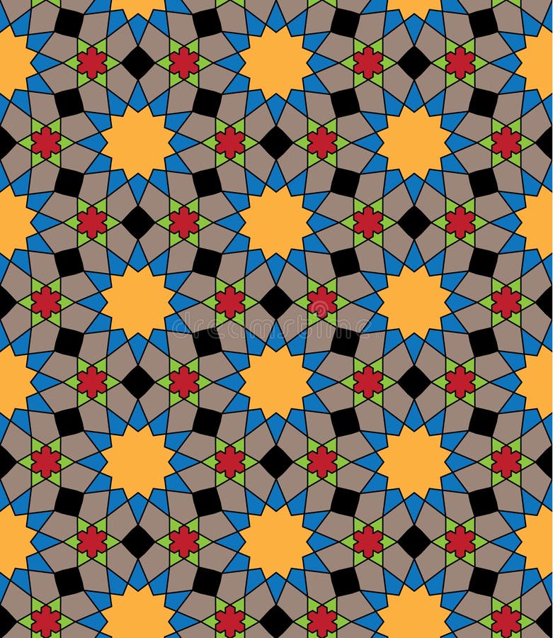 Islamic Star Seamless Pattern Stock Vector - Illustration of background ...
