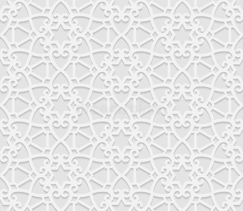 White Arabic Pattern, Islamic Background Stock Vector - Illustration of ...