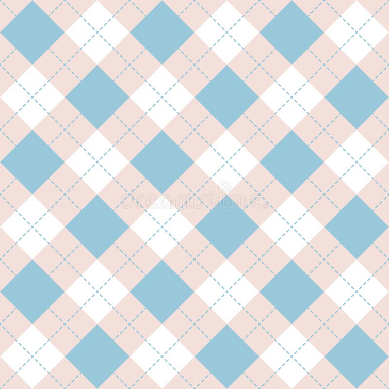 Seamless Argyle Plaid Blue Pattern. Diamond Check Stock Vector ...