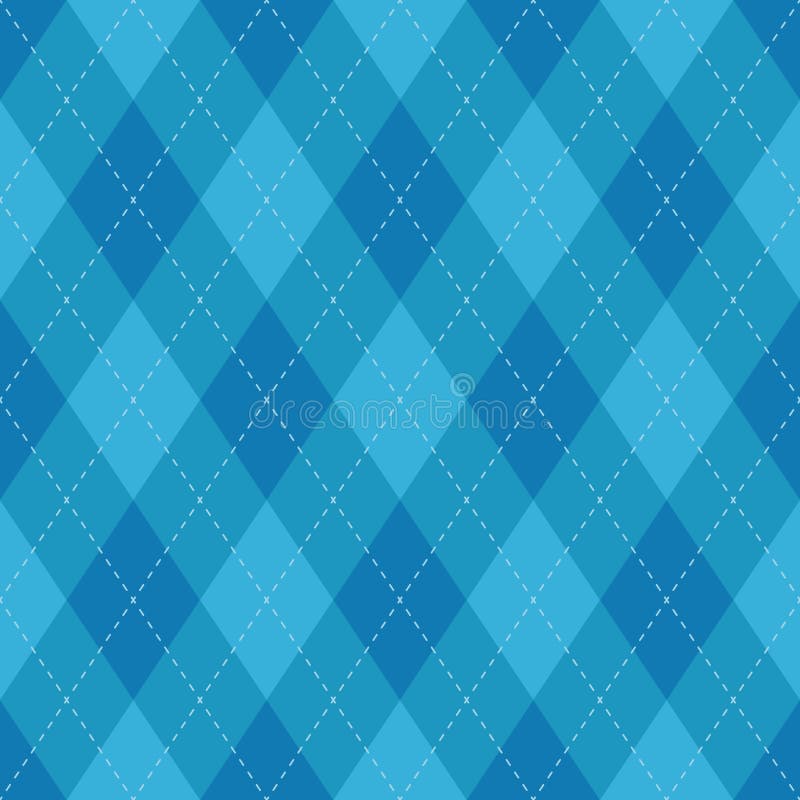Seamless Argyle Plaid Blue Pattern. Diamond Check Stock Vector ...