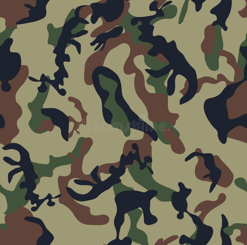 Seamless Army Camouflage, Colored Military Background Ready for Textile ...
