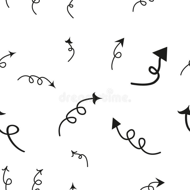 Seamless Arrow Pattern. Pattern with Line Arrows Stock Vector ...