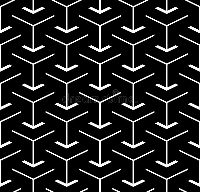 Seamless Arrows Pattern Black Geometric Texture Stock Illustrations ...