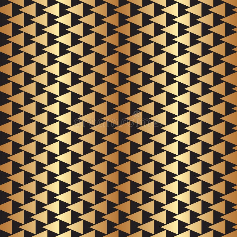 Seamless Art Deco Triangle Pattern Stock Illustration - Illustration of ...