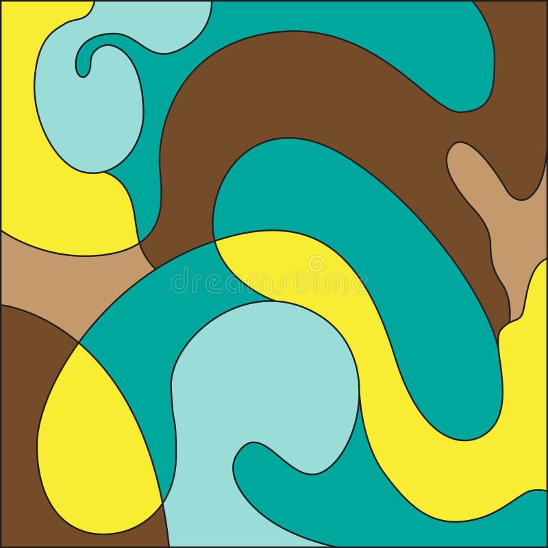 Seamless Art Pattern Green Color Stock Vector - Illustration of line ...