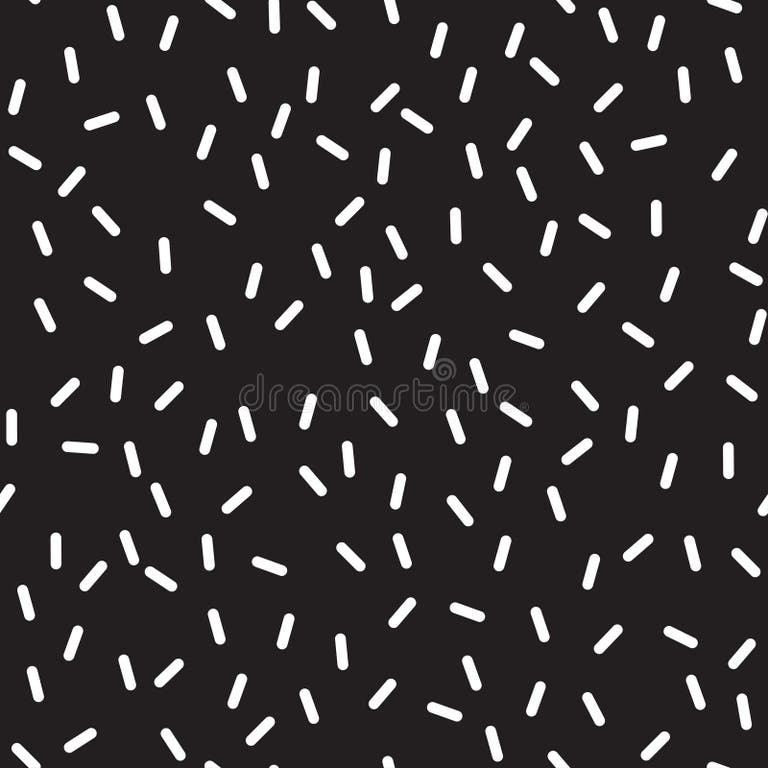 Seamless Art Pattern. Ink Dashed. Black Background Stock Vector ...