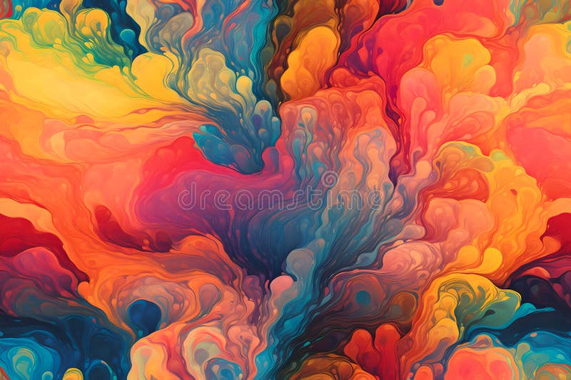 Seamless Artistic Background of Colored Diffusing Turbulent Fumes or ...