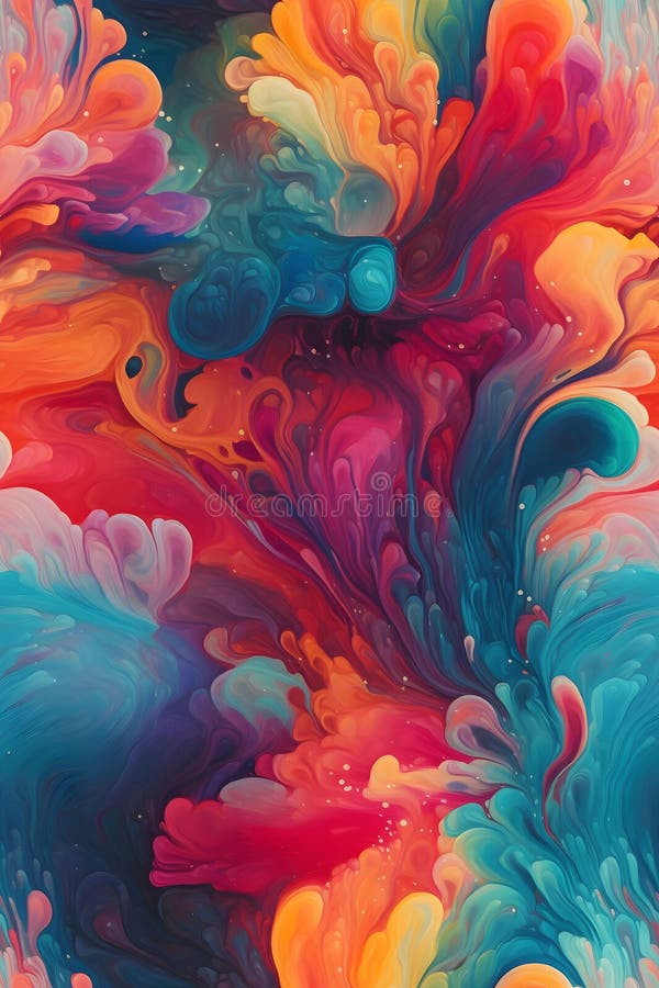 Seamless Artistic Background of Colored Diffusing Turbulent Fumes or ...