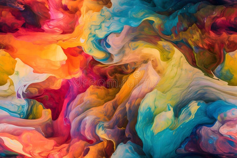 Seamless Artistic Background of Colored Diffusing Turbulent Fumes or ...