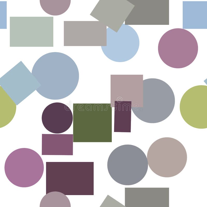 Seamless Artistic Ellipse & Square Box Background Pattern Abstract ...