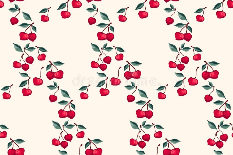 Stylized Cherries Made with Spots Isolated Stock Illustration ...