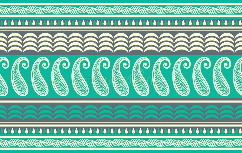 Seamless Asian Ethnic Border Design Stock Vector - Illustration of lacy ...