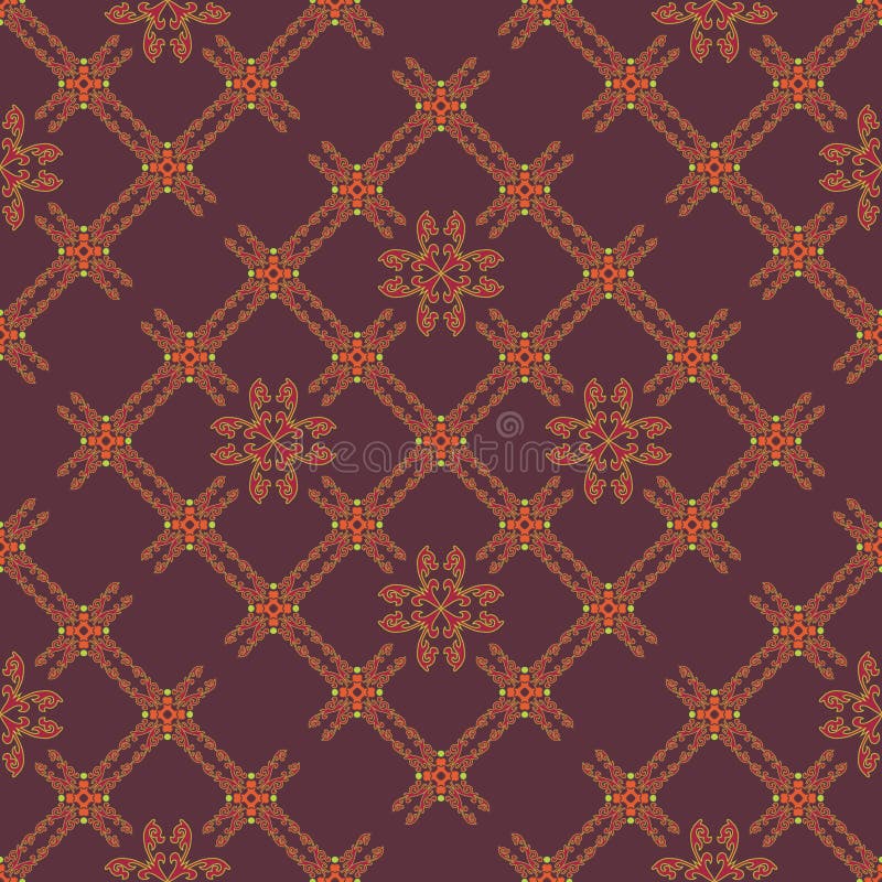 Seamless Asian Pattern of the Nomads of Central Asia Stock Vector ...