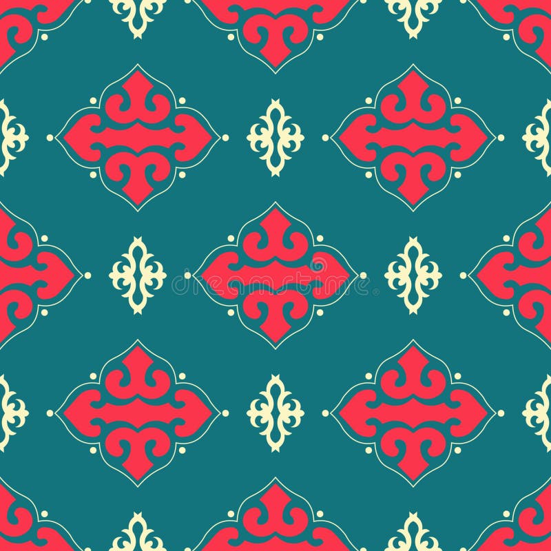 Seamless Asian Pattern of the Nomads of Central Asia Stock Vector ...