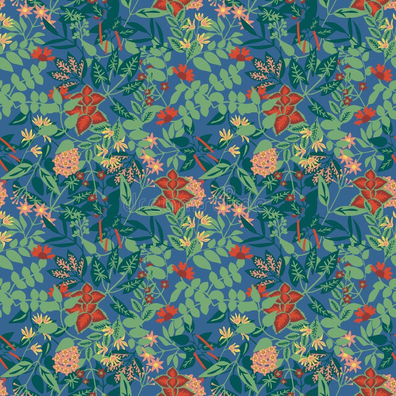 Seamless Asian plants stock vector. Illustration of decor - 359015189