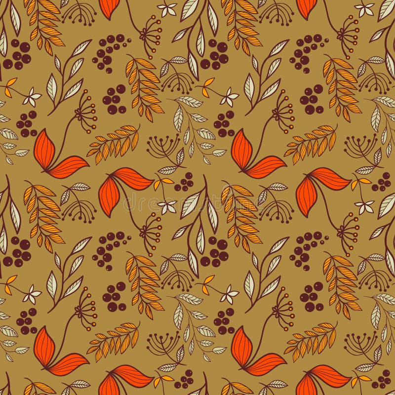 Seamless autumn background stock vector. Illustration of paper - 33520340