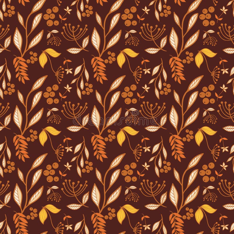 Seamless autumn background stock vector. Illustration of leaf - 34394893