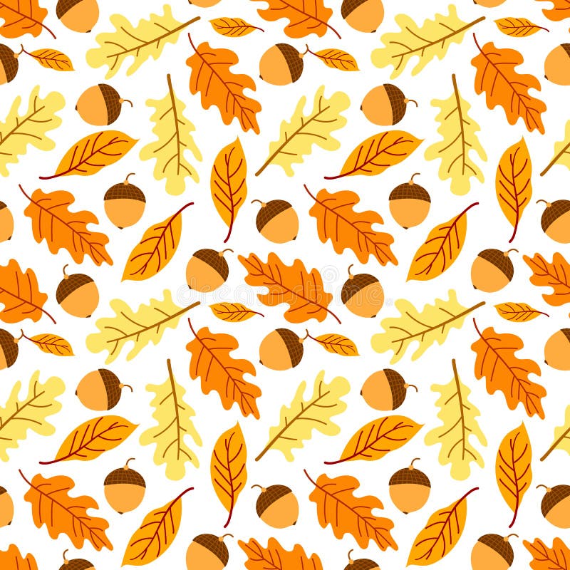 Seamless Autumn Leaf Pattern. Vector Illustration Stock Vector ...