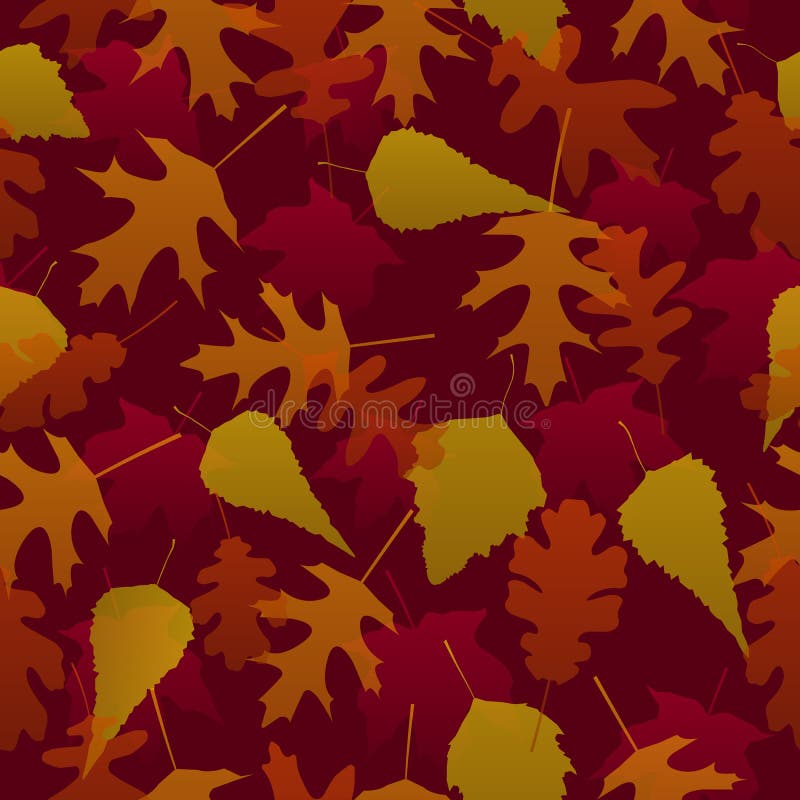 Seamless autumn leaves stock vector. Illustration of fall - 15500751