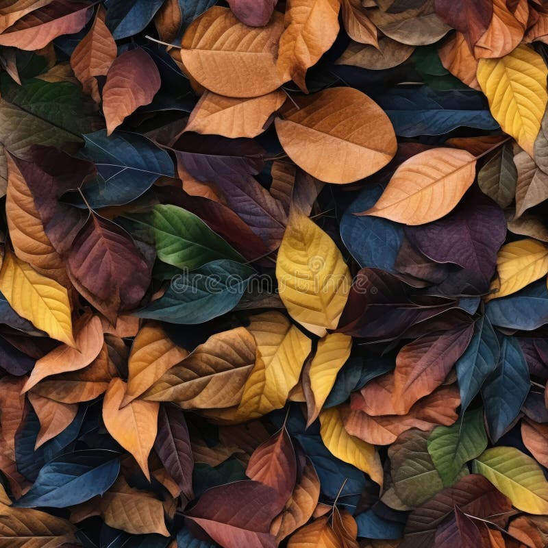 Seamless. Autumn Leaves on the Ground Stock Photo - Image of seasonal ...