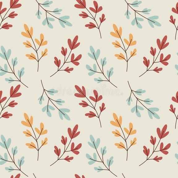 Seamless Autumn Leaves Pattern. Vector. Stock Vector - Illustration of ...