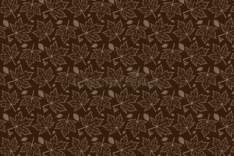 Seamless Autumn Maple Leaf Pattern Vector Illustration Stock Vector ...