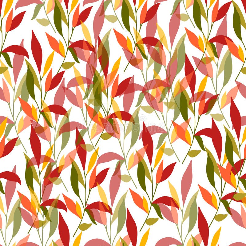 Seamless Autumn Pattern of Bright Autumn Leaves.Print on Fabric and ...
