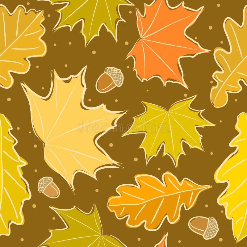 Seamless autumn pattern stock illustration. Illustration of greeting ...