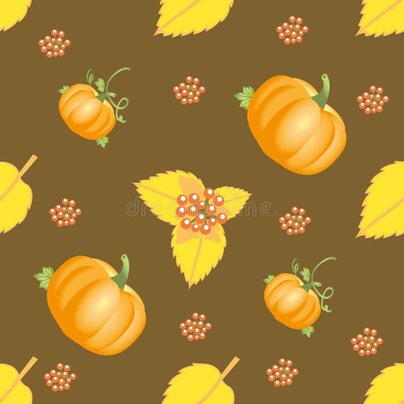 Seamless Autumn Vegetable Pattern Stock Vector - Illustration of design ...