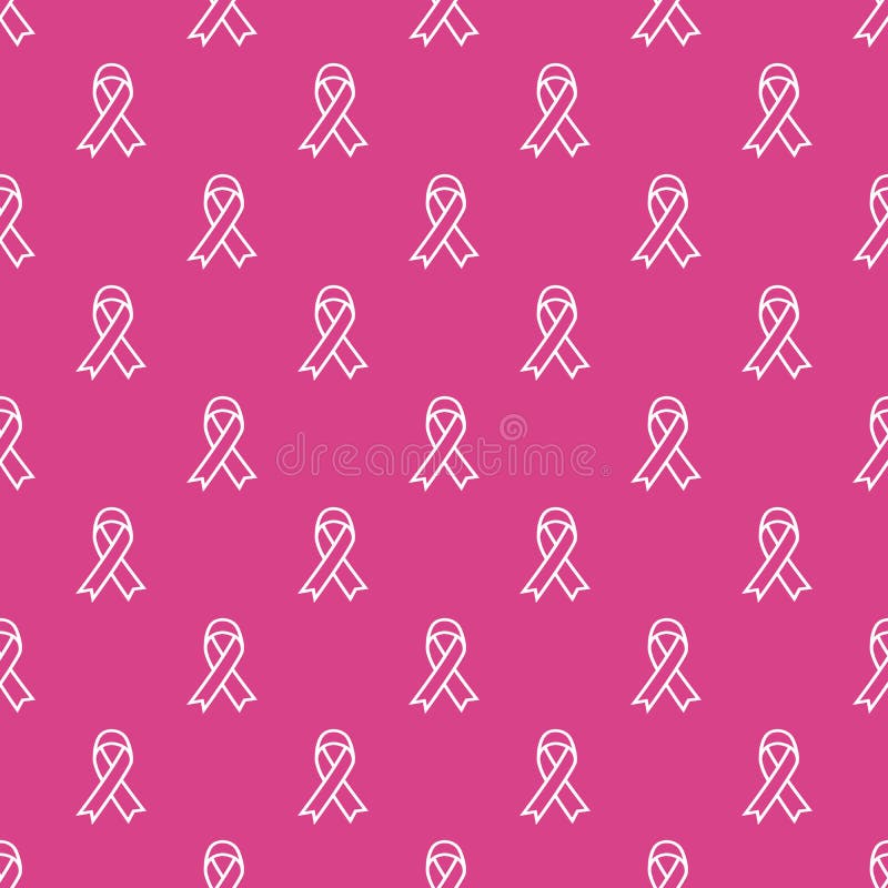 Seamless Awareness Ribbons on Pink. Stock Vector Illustration Stock ...