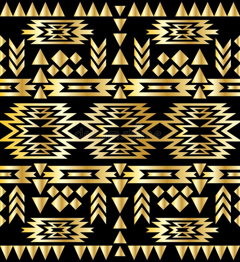 Seamless Aztec Pattern Art Deco Style, Vector Illustration Stock Vector ...