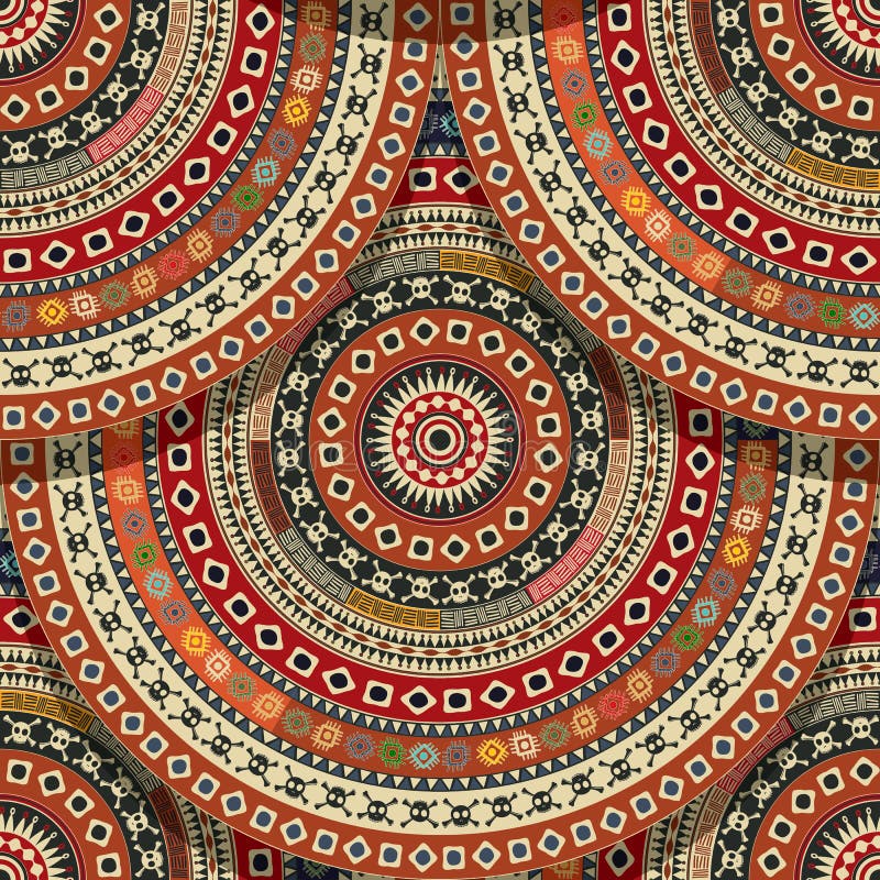 Seamless Aztec pattern stock vector. Illustration of ethnic - 77397261