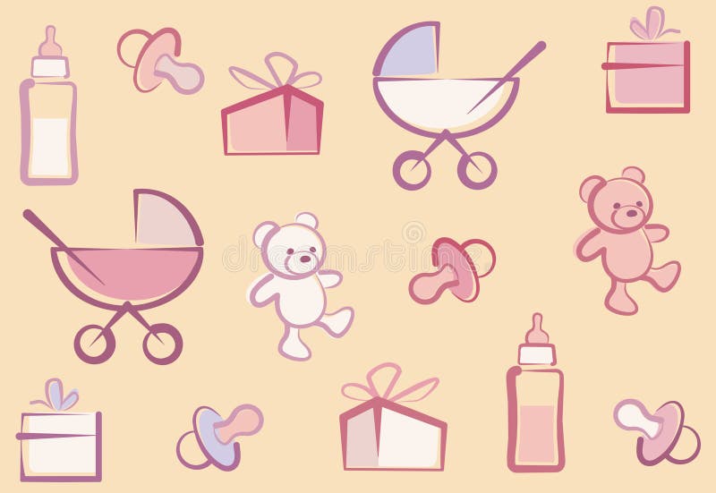 Seamless Baby Background stock vector. Illustration of baby - 8073876