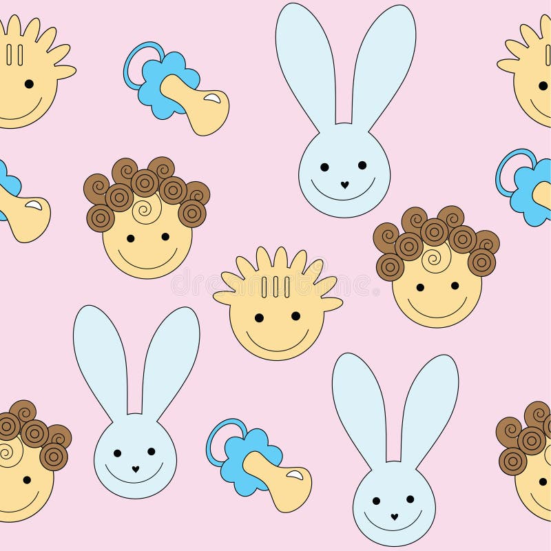 Seamless Baby Pattern Picture. Image: 9847105