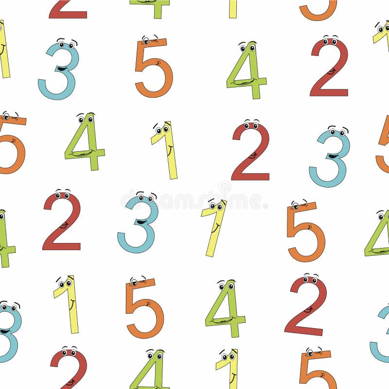 Seamless Pattern Simple Numbers Background Stock Illustrations – 241 Seamless Pattern Simple ...