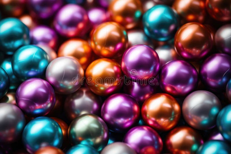 Seamless Backdrop of Vibrant Steel Spheres in a Spectrum of Colors ...