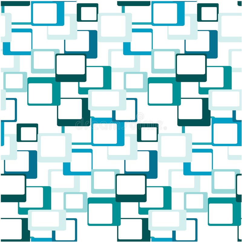 Retro blue square pattern stock vector. Illustration of 1960s - 4237335